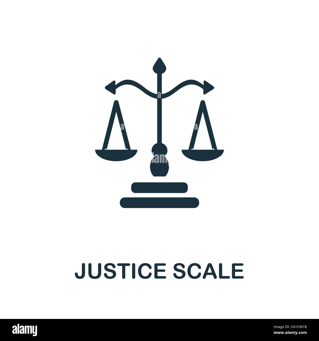 Justice Scale icon. Monochrome simple element from civil rights collection. Creative Justice ...