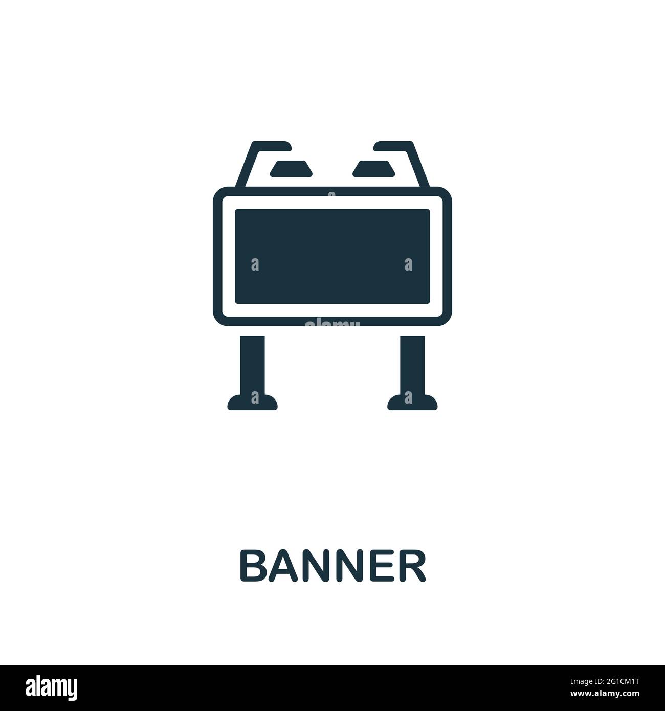 Banner icon. Monochrome simple element from civil rights collection. Creative Banner icon for ...