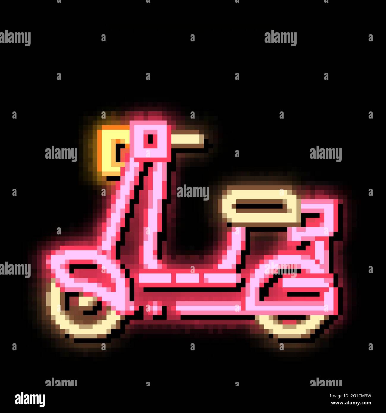 Scooter neon glow icon illustration Stock Vector Image & Art - Alamy