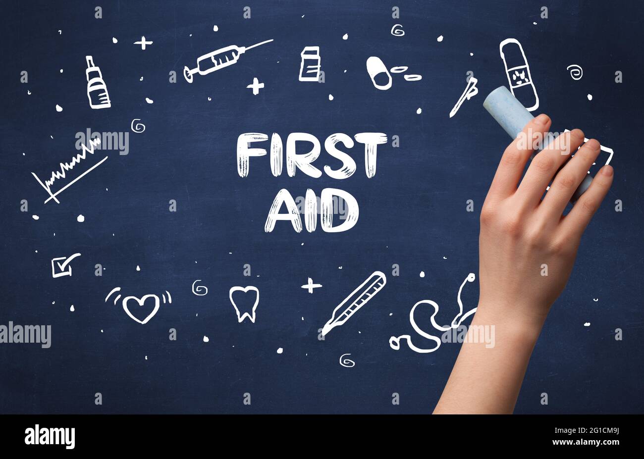 Hand drawing medical concept concept Stock Photo - Alamy