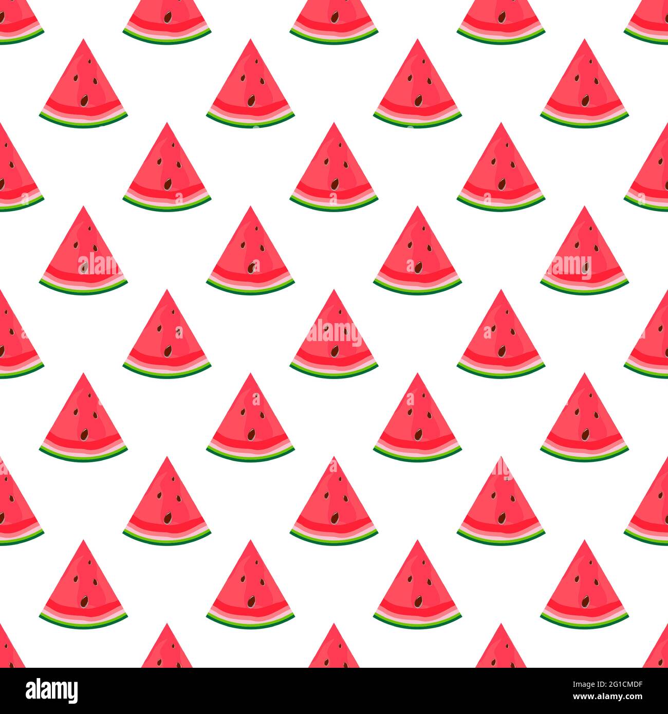 Summer Flat Seamless pattern Background with watermelon. Vector ...