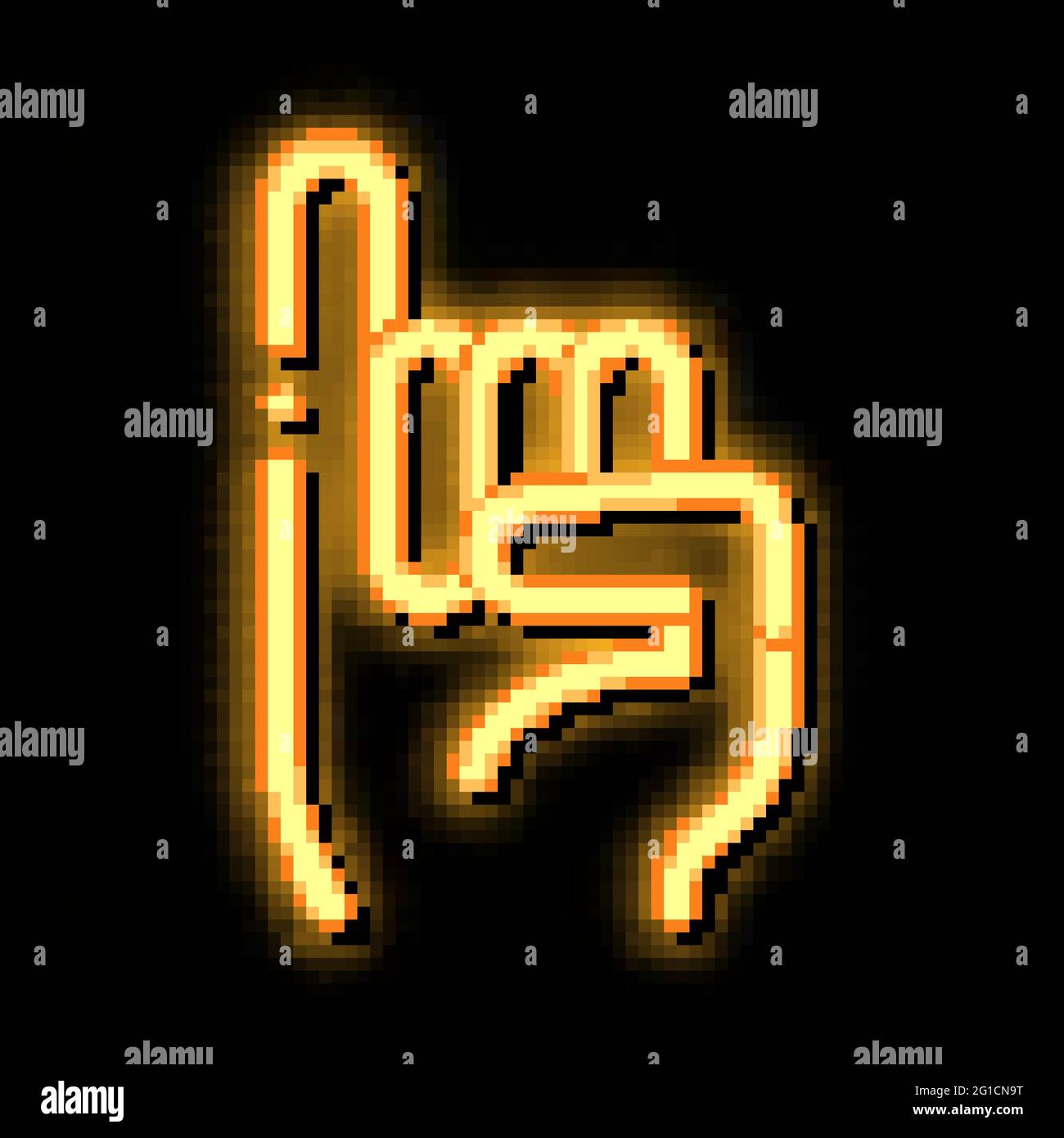 Hand Gesture neon glow icon illustration Stock Vector Image & Art - Alamy