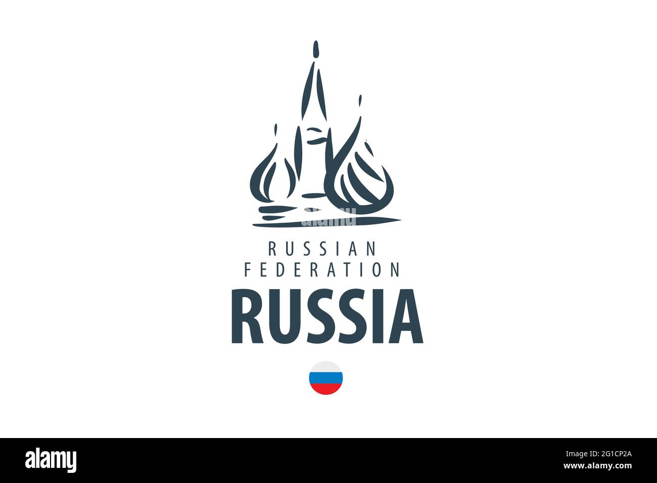Vector Russia sign drawn by hand on a white background Stock Vector ...