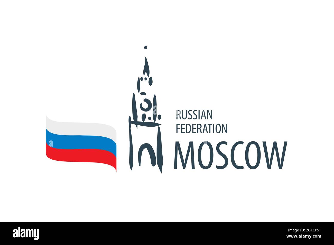 Vector Russia sign drawn by hand on a white background Stock Vector ...