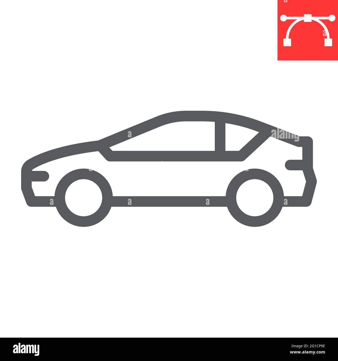Car line icon, transportation and vehicle, automobile vector icon ...
