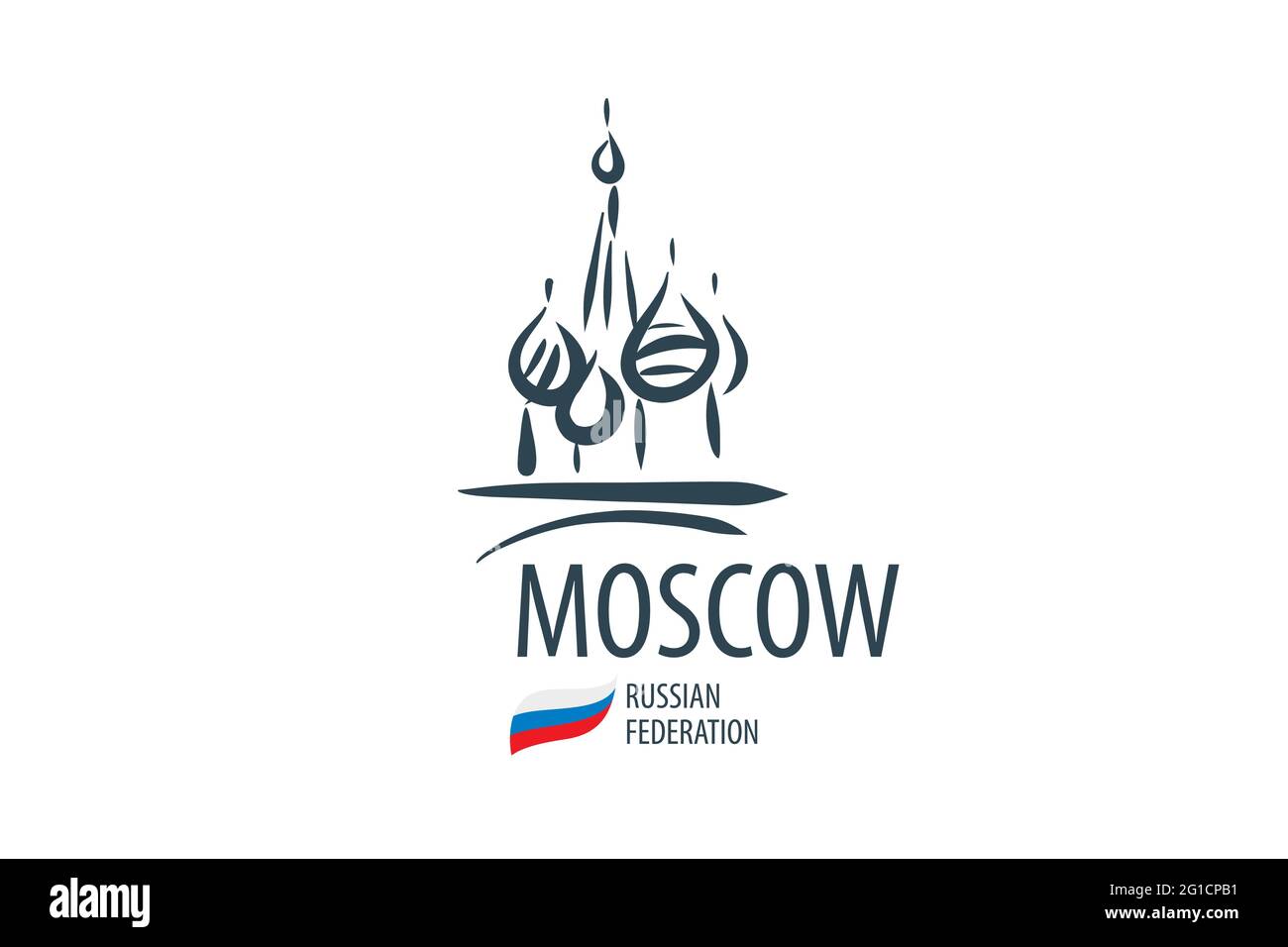 Vector Russia sign drawn by hand on a white background Stock Vector ...