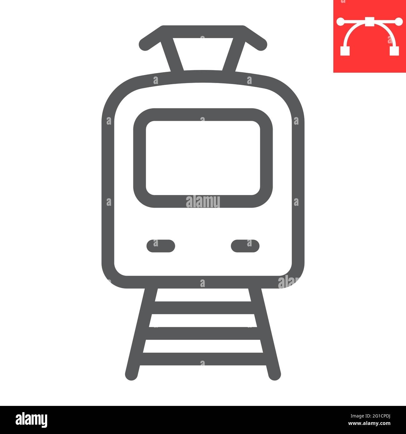 Tram line icon, transportation and vehicle, tramway vector icon, vector ...