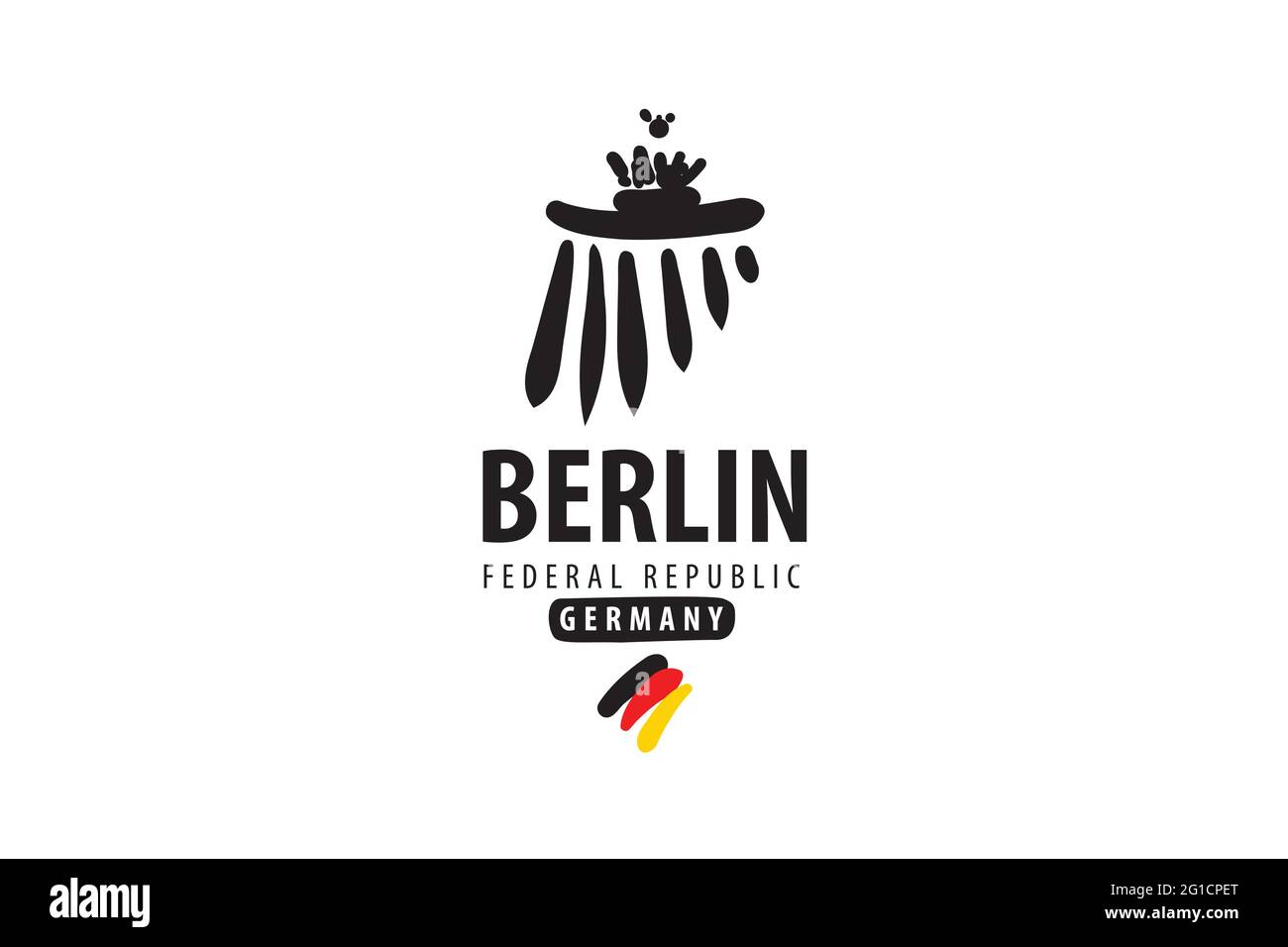 Vector icon Branderburg Gate in Berlin in Germany Stock Vector Image ...