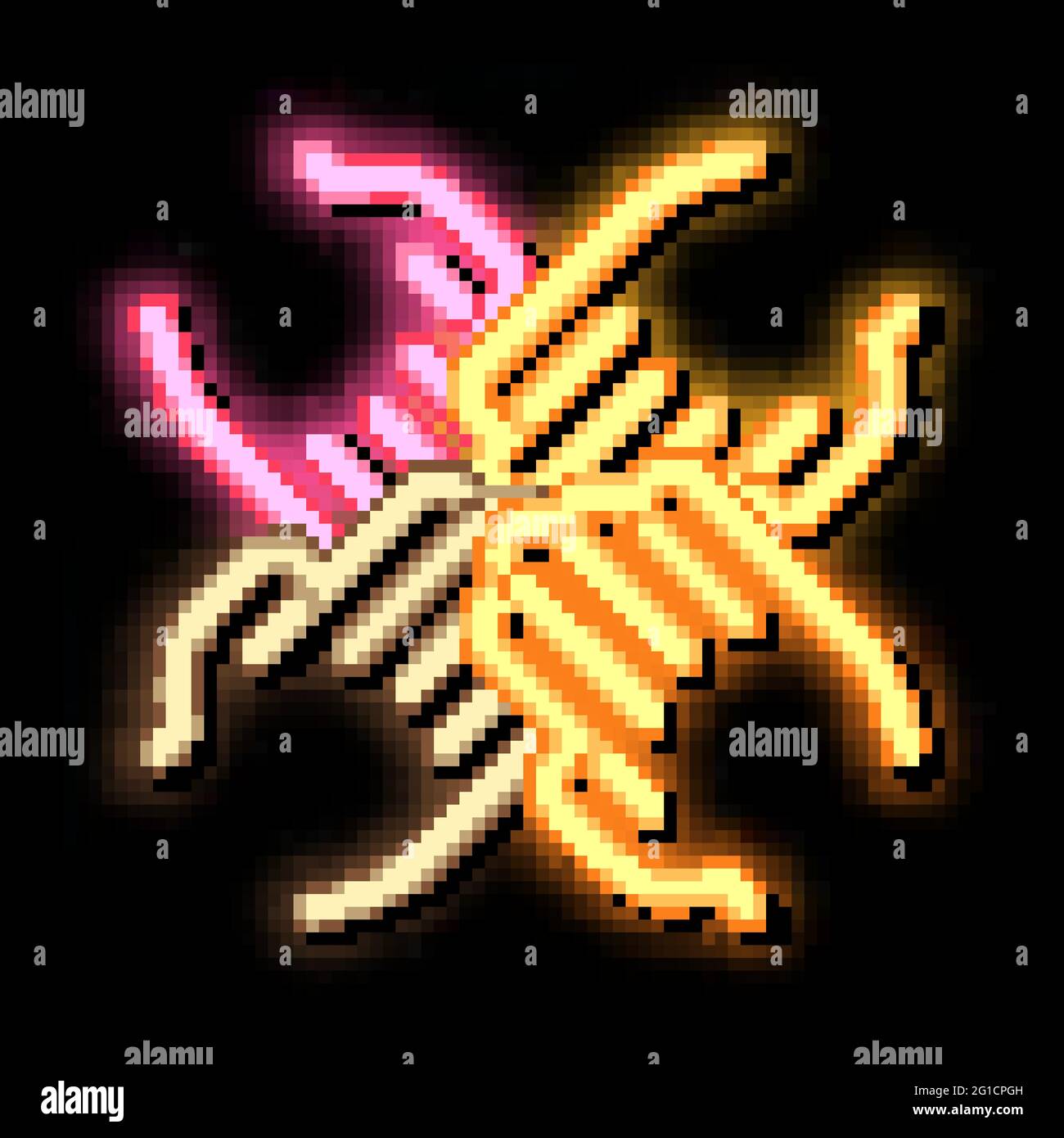 Group Handshake neon glow icon illustration Stock Vector Image & Art ...