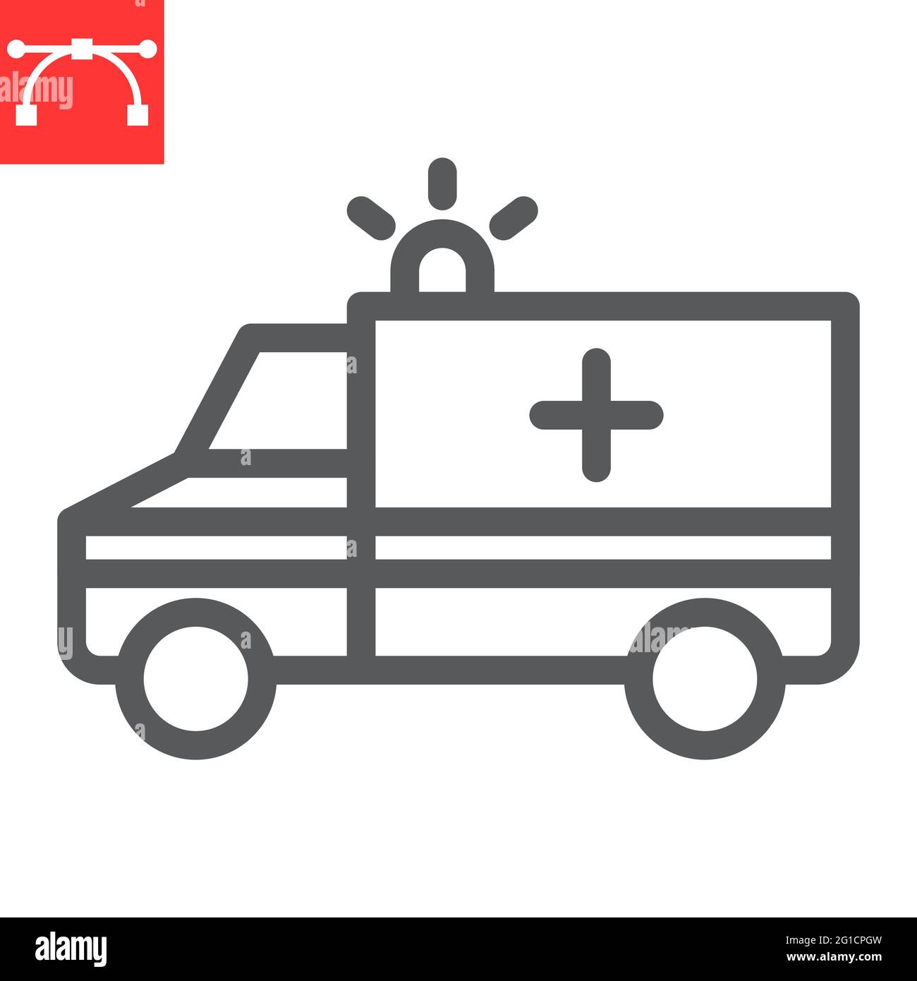 Black ambulance emergency car icon hi-res stock photography and images ...