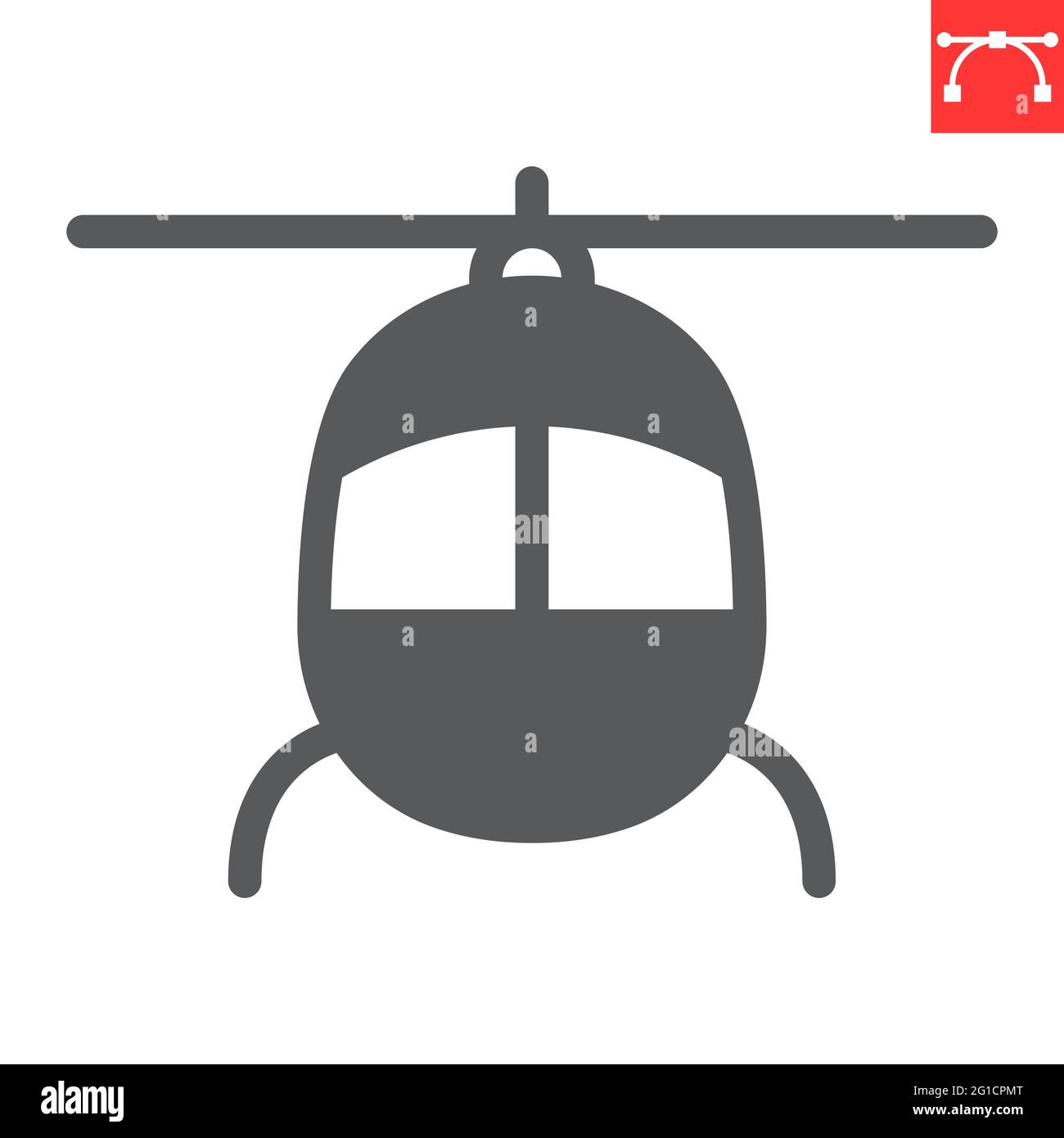 Helicopter glyph icon Stock Vector Image & Art - Alamy