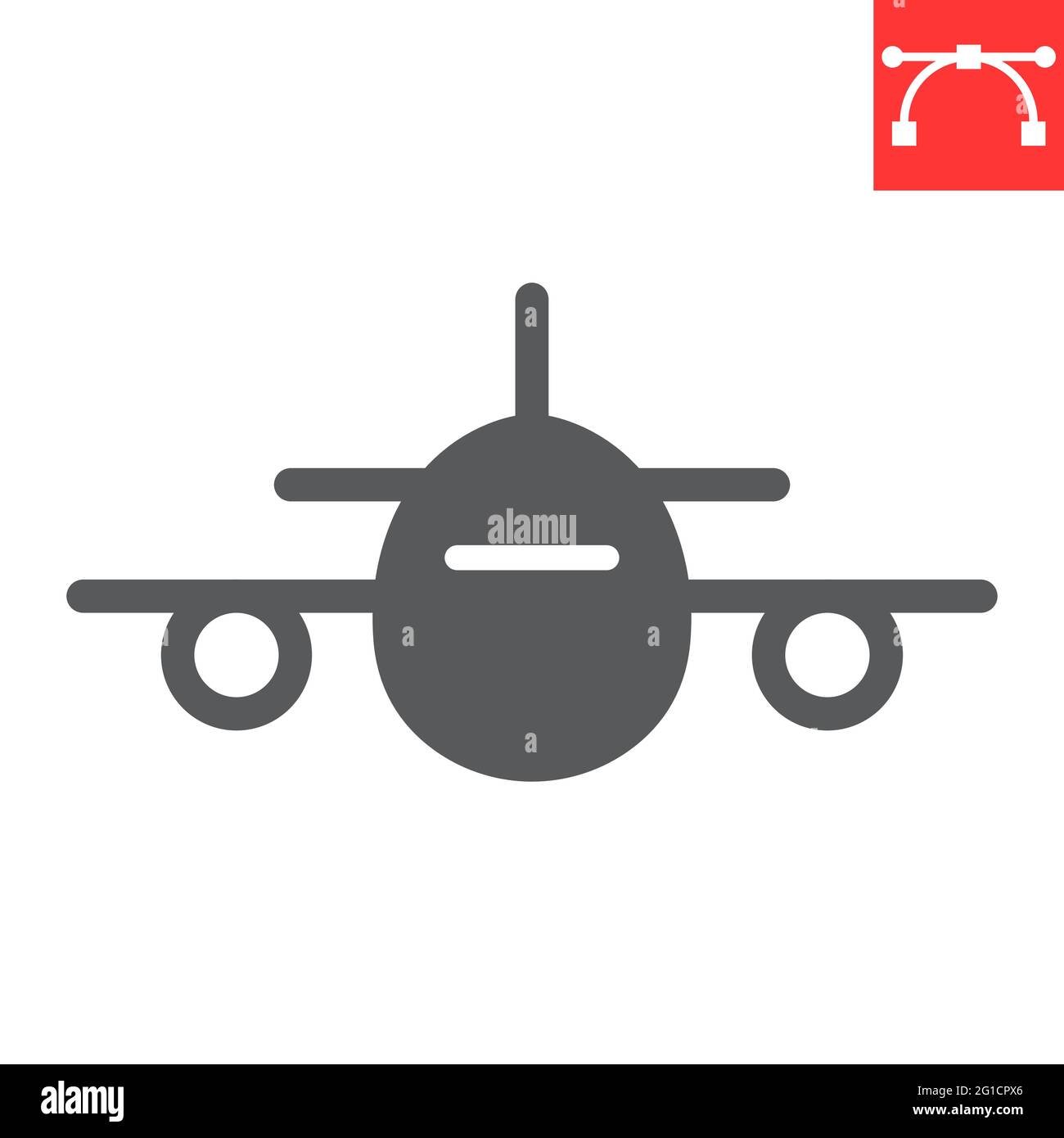 Airplane glyph icon Stock Vector Image & Art - Alamy