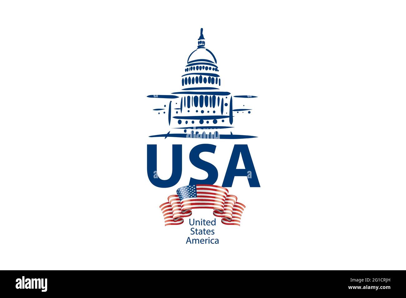 Vector sign White House USA hand drawn Stock Vector Image & Art - Alamy