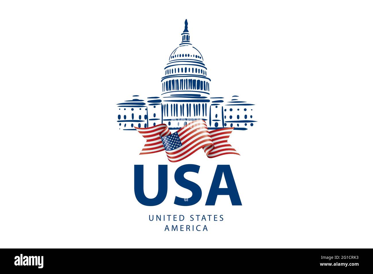Vector sign White House USA hand drawn Stock Vector Image & Art - Alamy