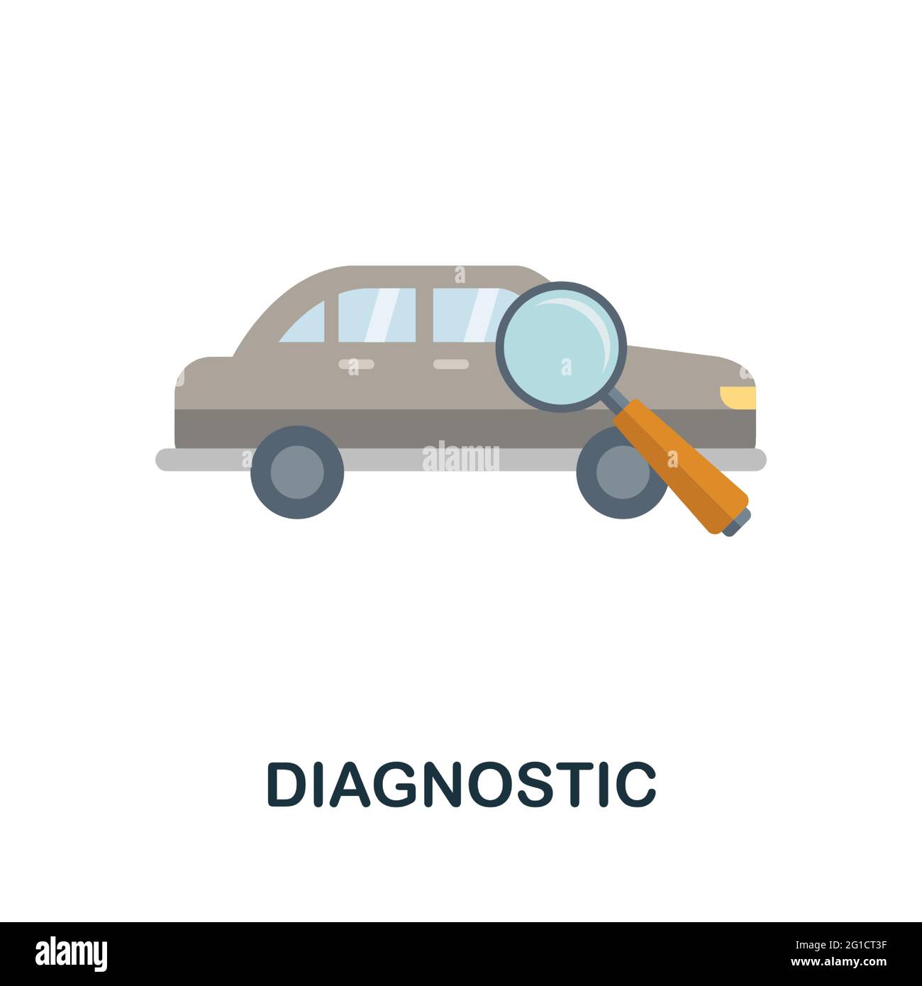 Diagnostic flat icon. Color simple element from car servise collection ...