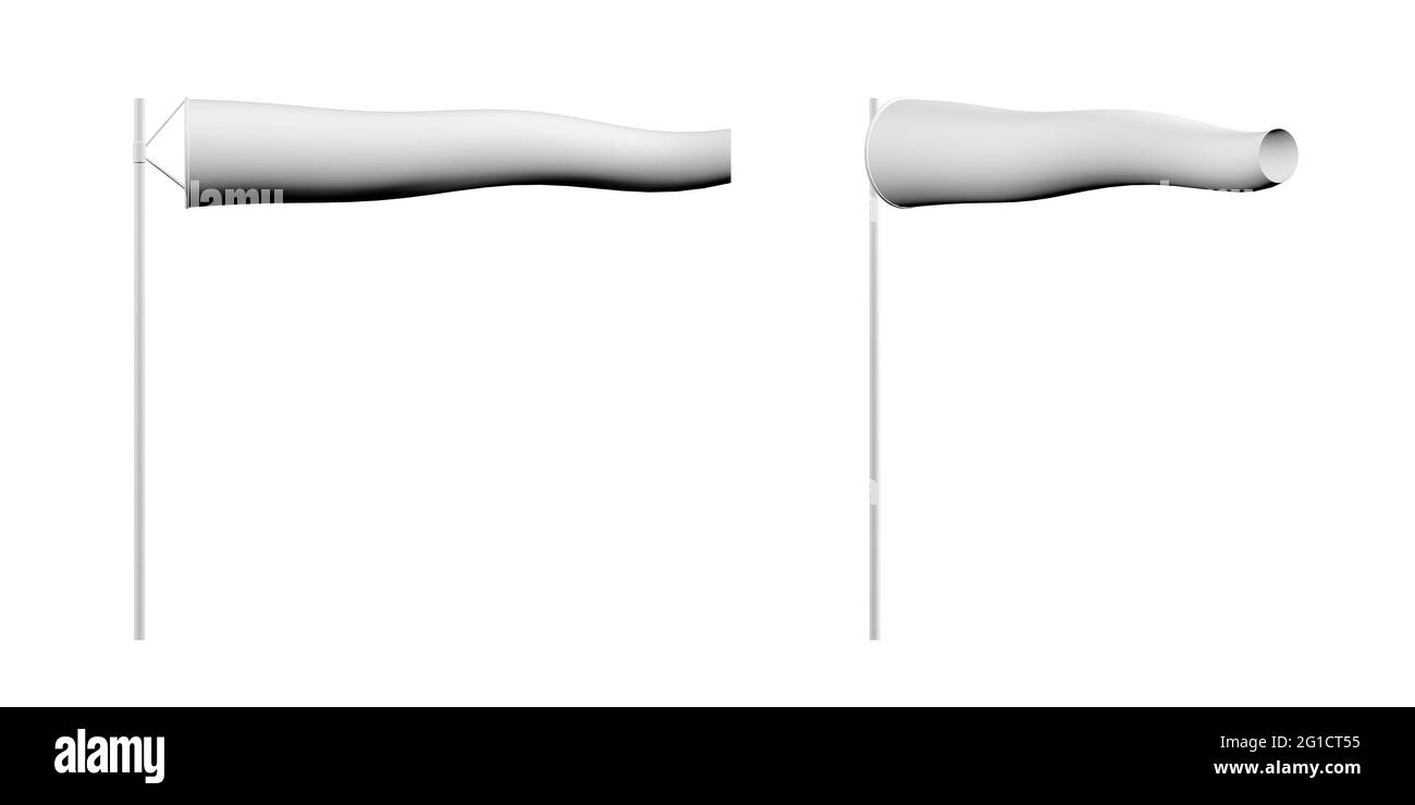 Wind indicator mockup isolated on white background - 3d render Stock ...