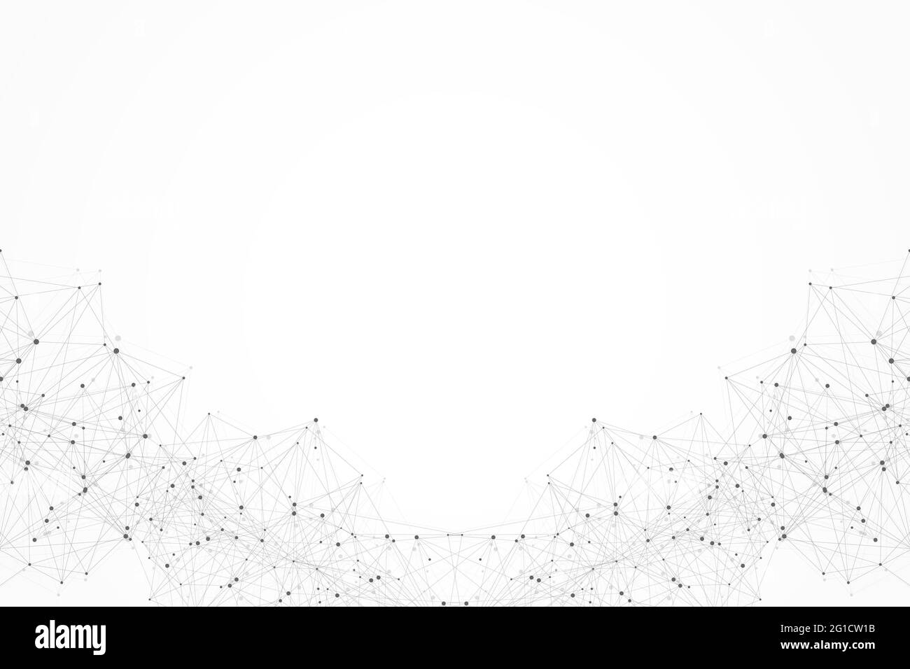 Geometric connected background lines and dots. Simple technology ...