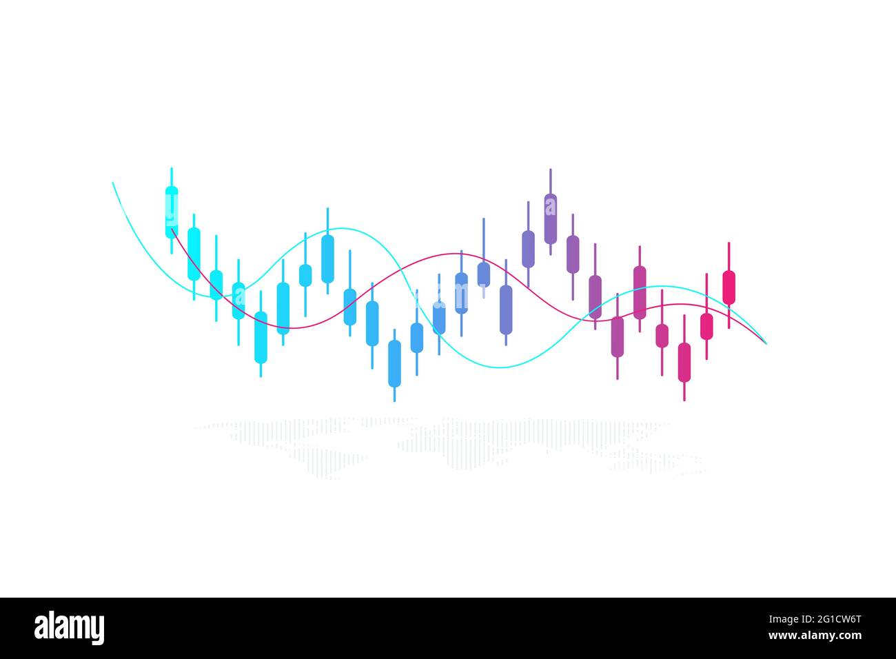 Stock market or forex trading business graph chart for financial ...