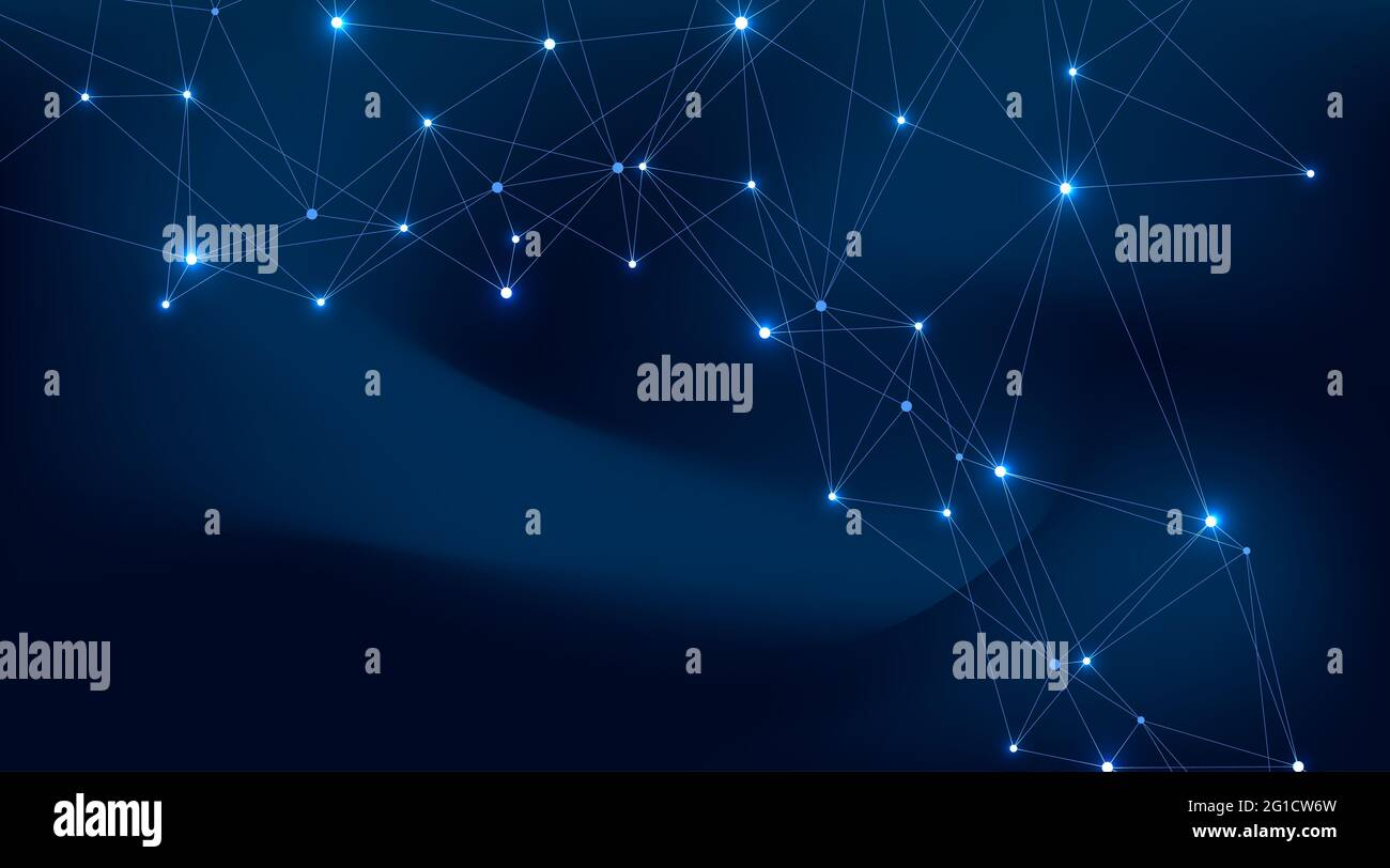 Global network connections with points and lines. Wireframe background ...