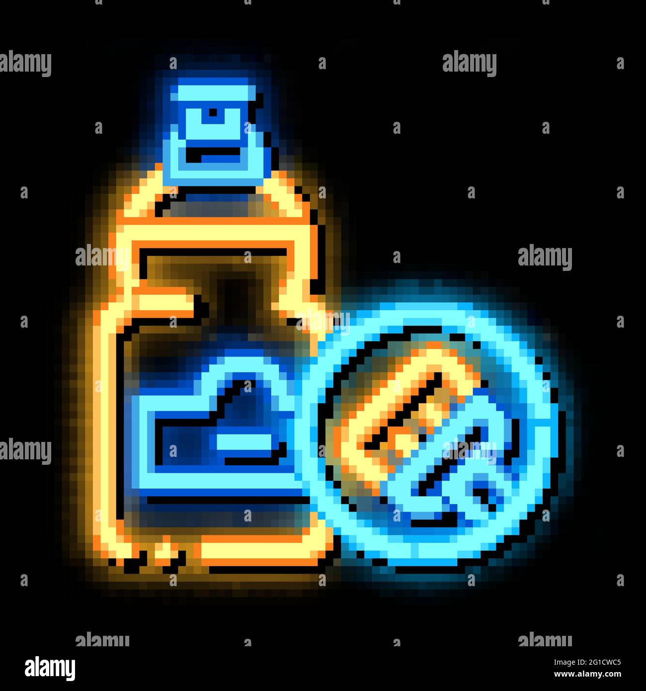 Liquid Bottle neon glow icon illustration Stock Vector Image & Art - Alamy