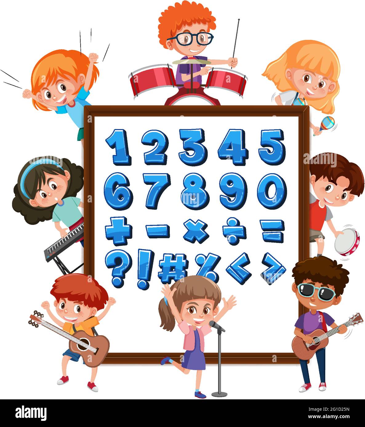 Kids Doing Math Clip Art