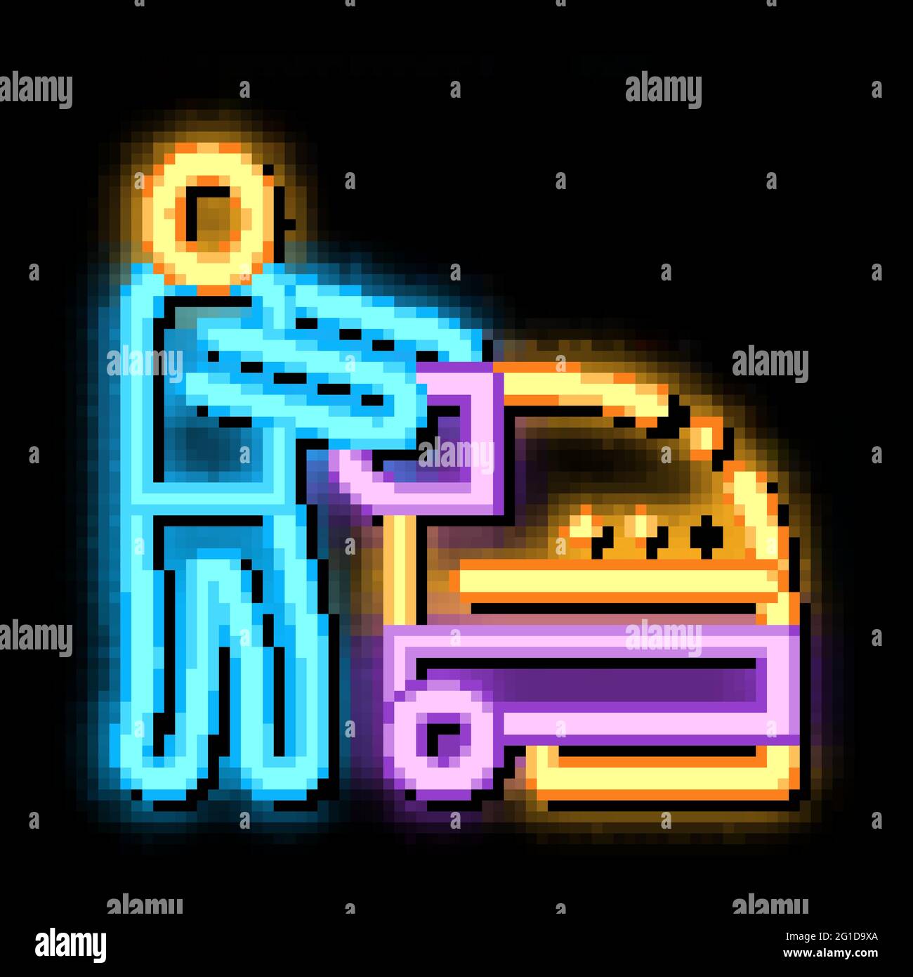 Wash Machine neon glow icon illustration Stock Vector Image & Art - Alamy