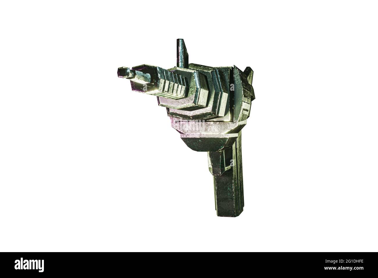 space gun isolated on white background 3d illustration Stock Photo - Alamy