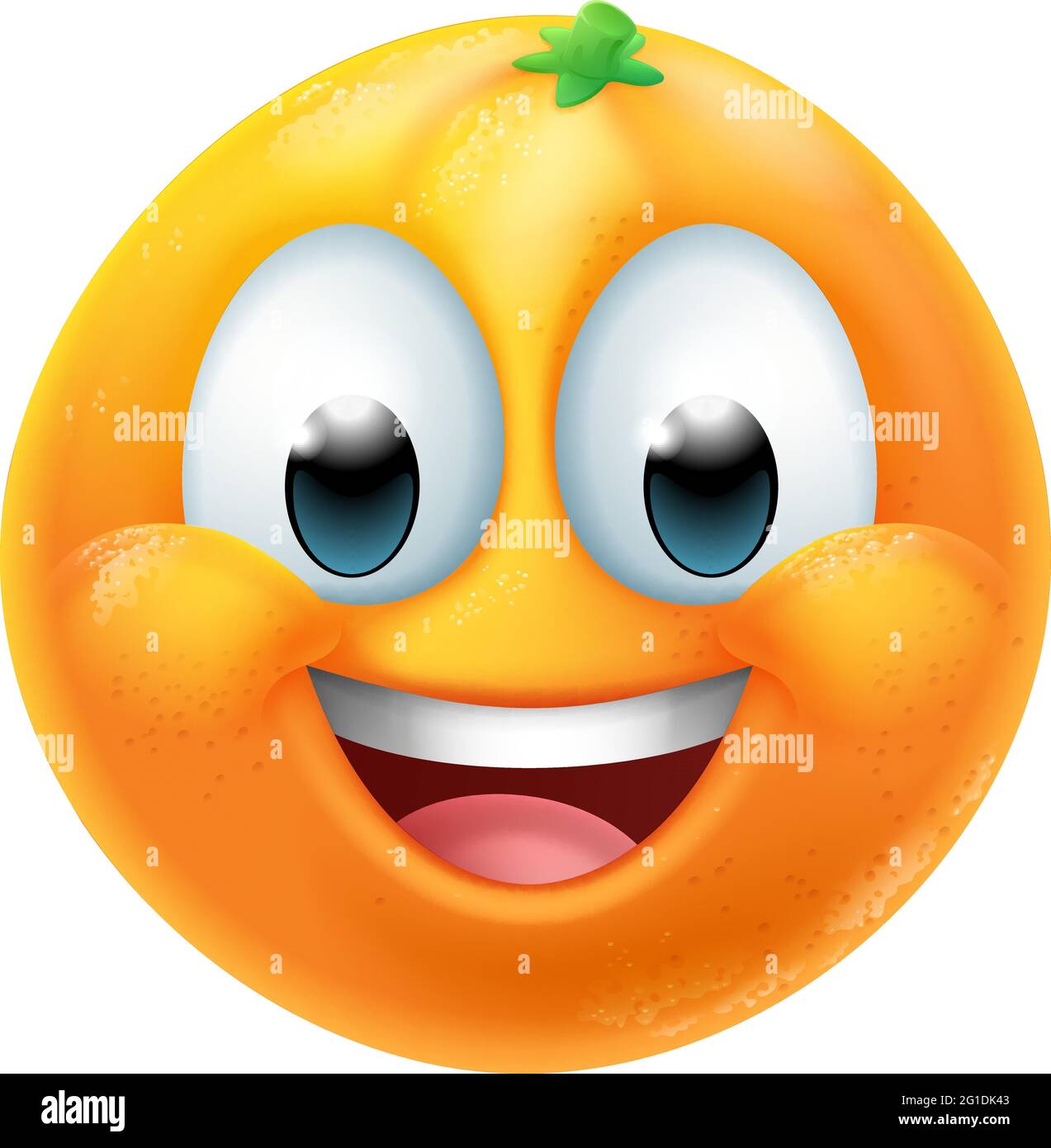 Orange Fruit Cartoon Emoticon Emoji Mascot Icon Stock Vector Image ...