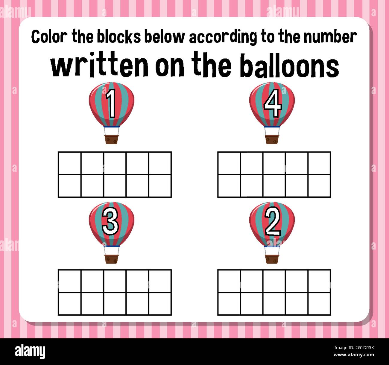 Math count number worksheet illustration Stock Vector Image & Art - Alamy