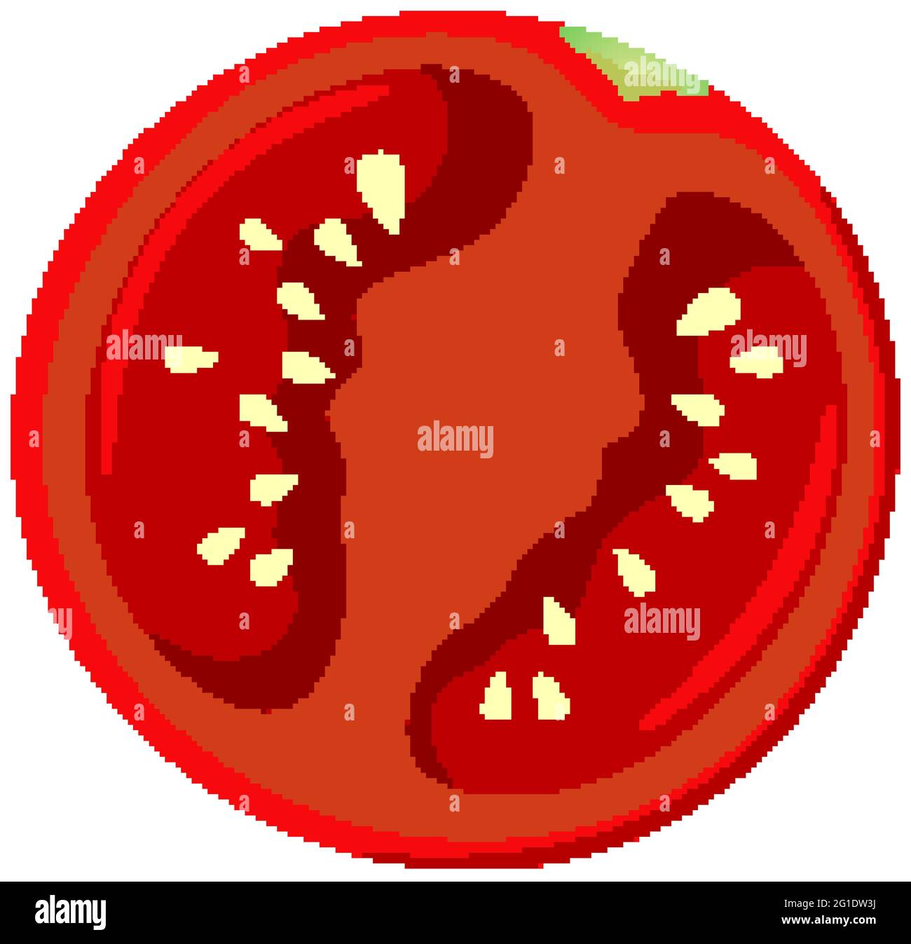 Cut half tomato vector drawing hi-res stock photography and images - Alamy