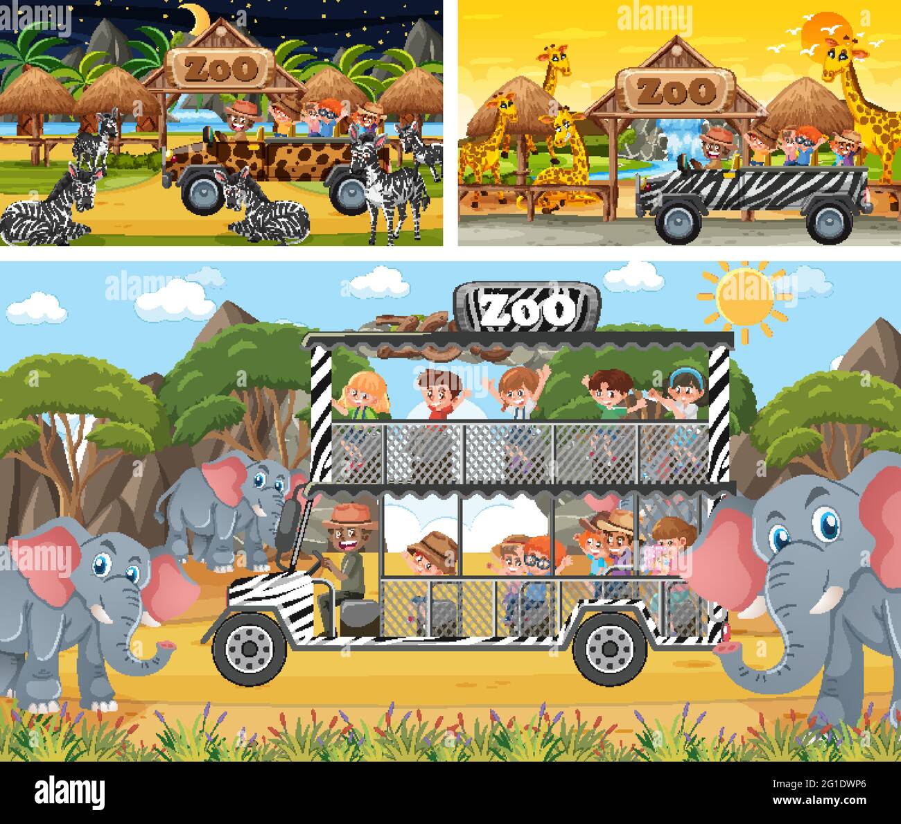 Bus scenes Stock Vector Images - Alamy