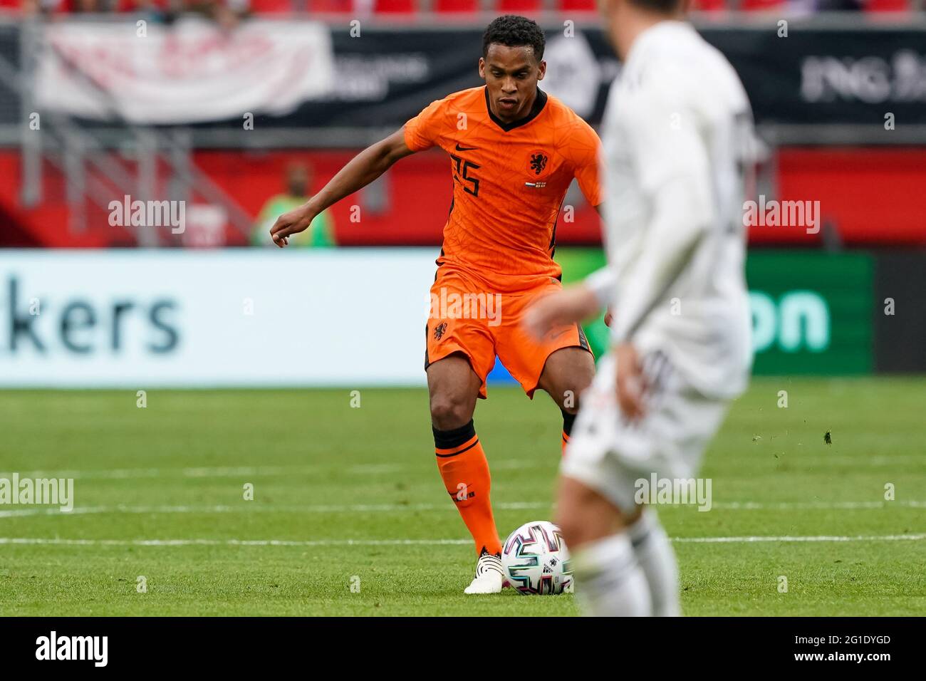 ENSCHEDE, NETHERLANDS - JUNE 6: Jurrien Timber of the Netherlands ...