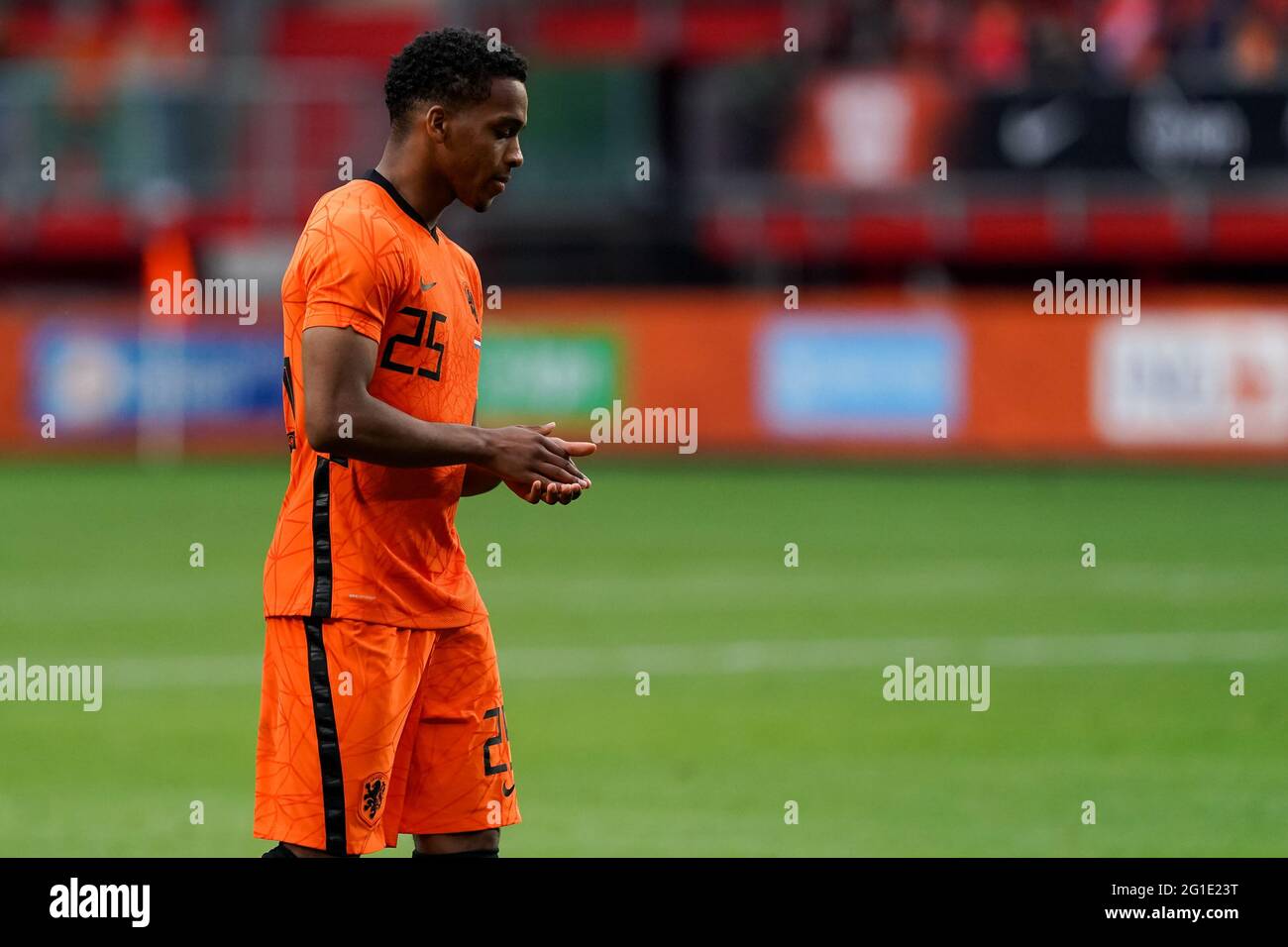 ENSCHEDE, NETHERLANDS - JUNE 6: Jurrien Timber of the Netherlands ...