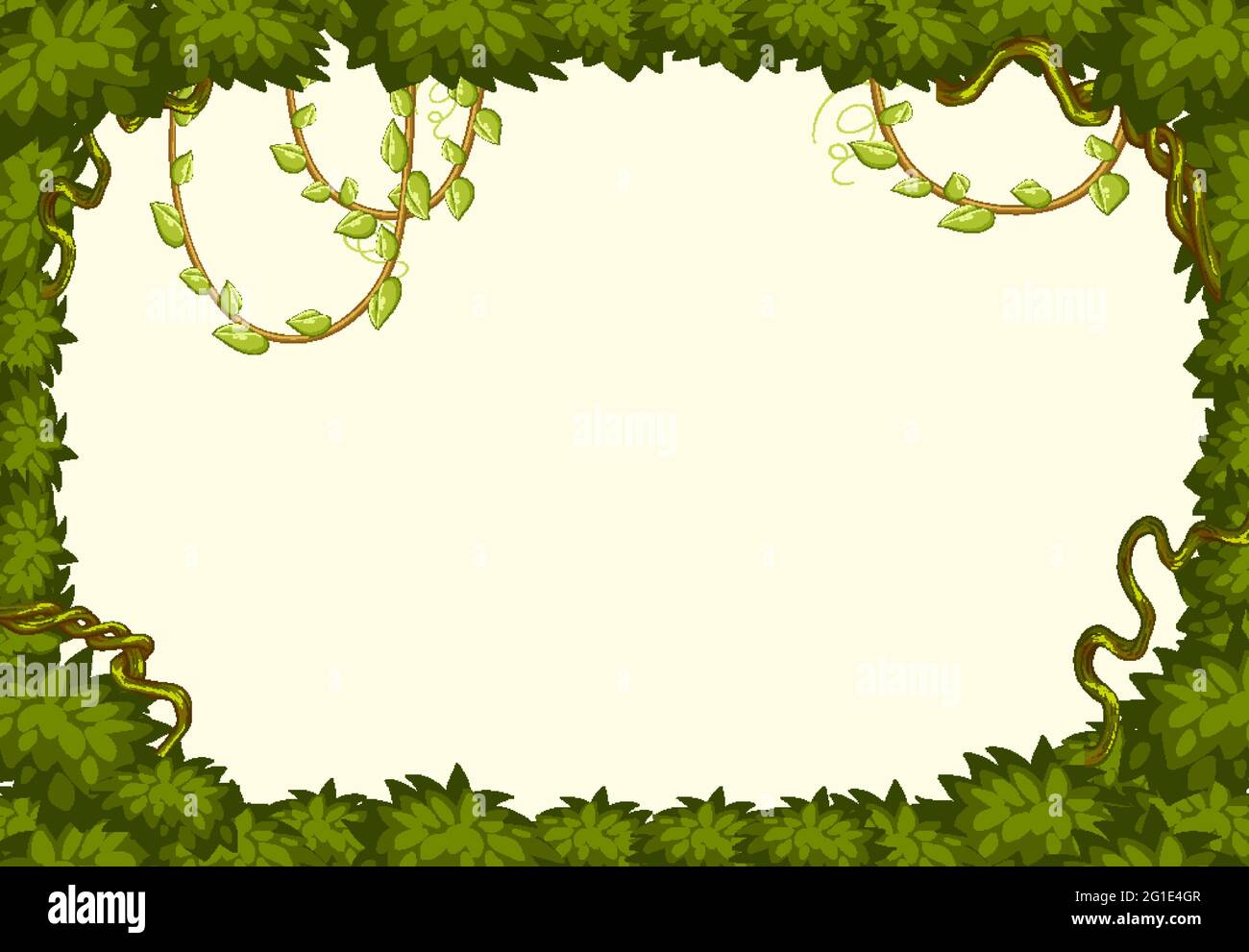 Empty background with jungle tree elements illustration Stock Vector ...