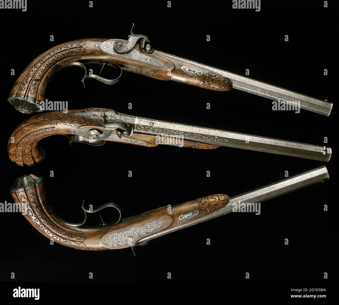 weapons, pistols, target pistol by Johann Adam Kuchenreuther ...