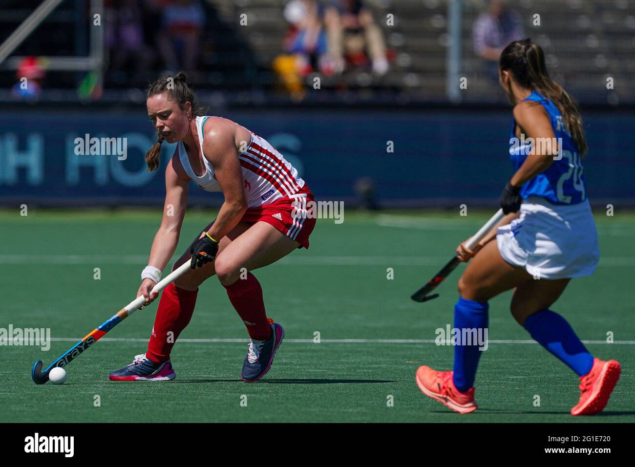 AMSTELVEEN, NETHERLANDS - JUNE 6: Grace Balsdon of England during the ...