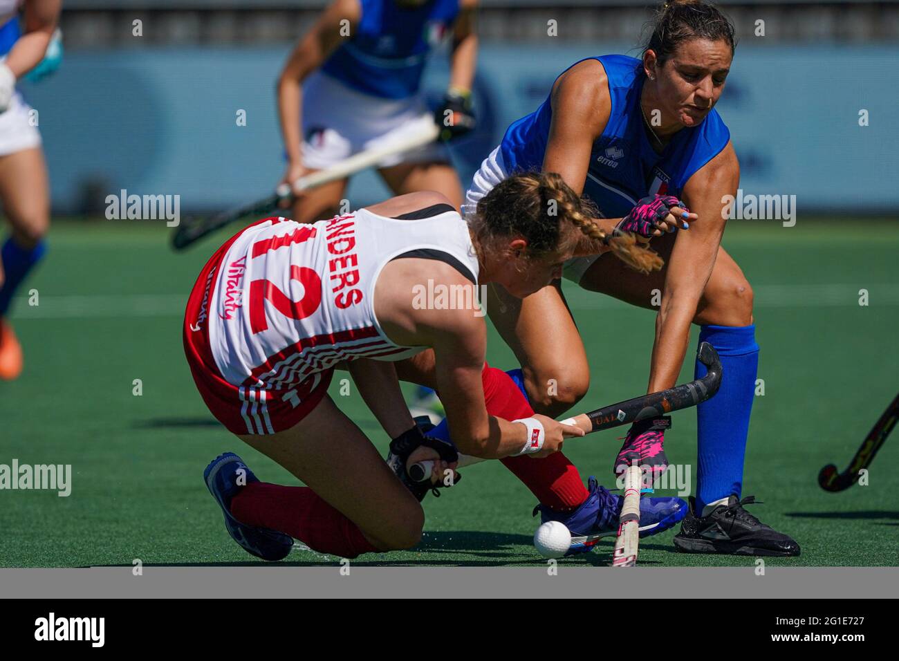 AMSTELVEEN, NETHERLANDS - JUNE 6: Erica Sanders of England during the ...
