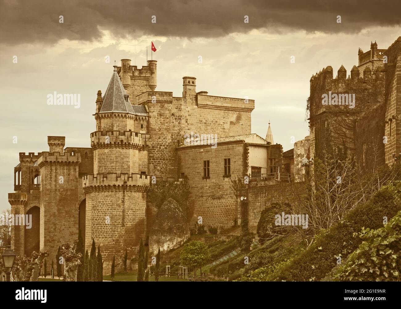 Vintage photo of castle Stock Photo - Alamy