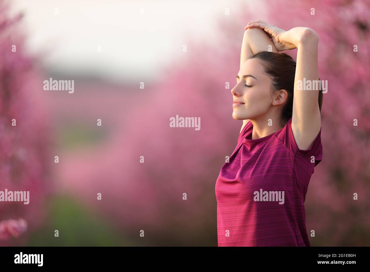 Stretching after exercise hi-res stock photography and images - Alamy