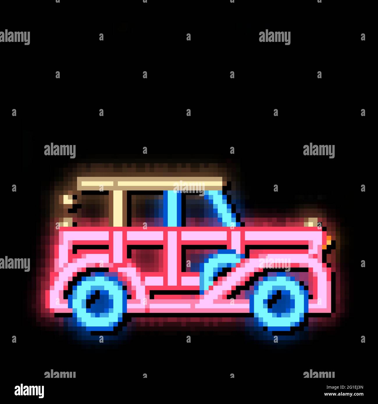 Vintage Car neon glow icon illustration Stock Vector Image & Art - Alamy