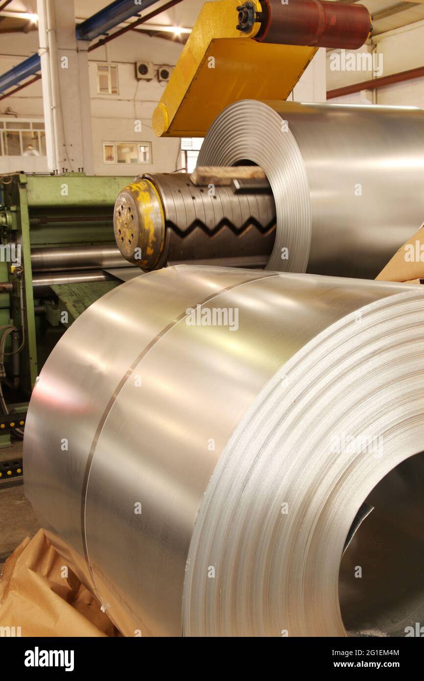 aluminum metal steel sheet production Stock Photo - Alamy