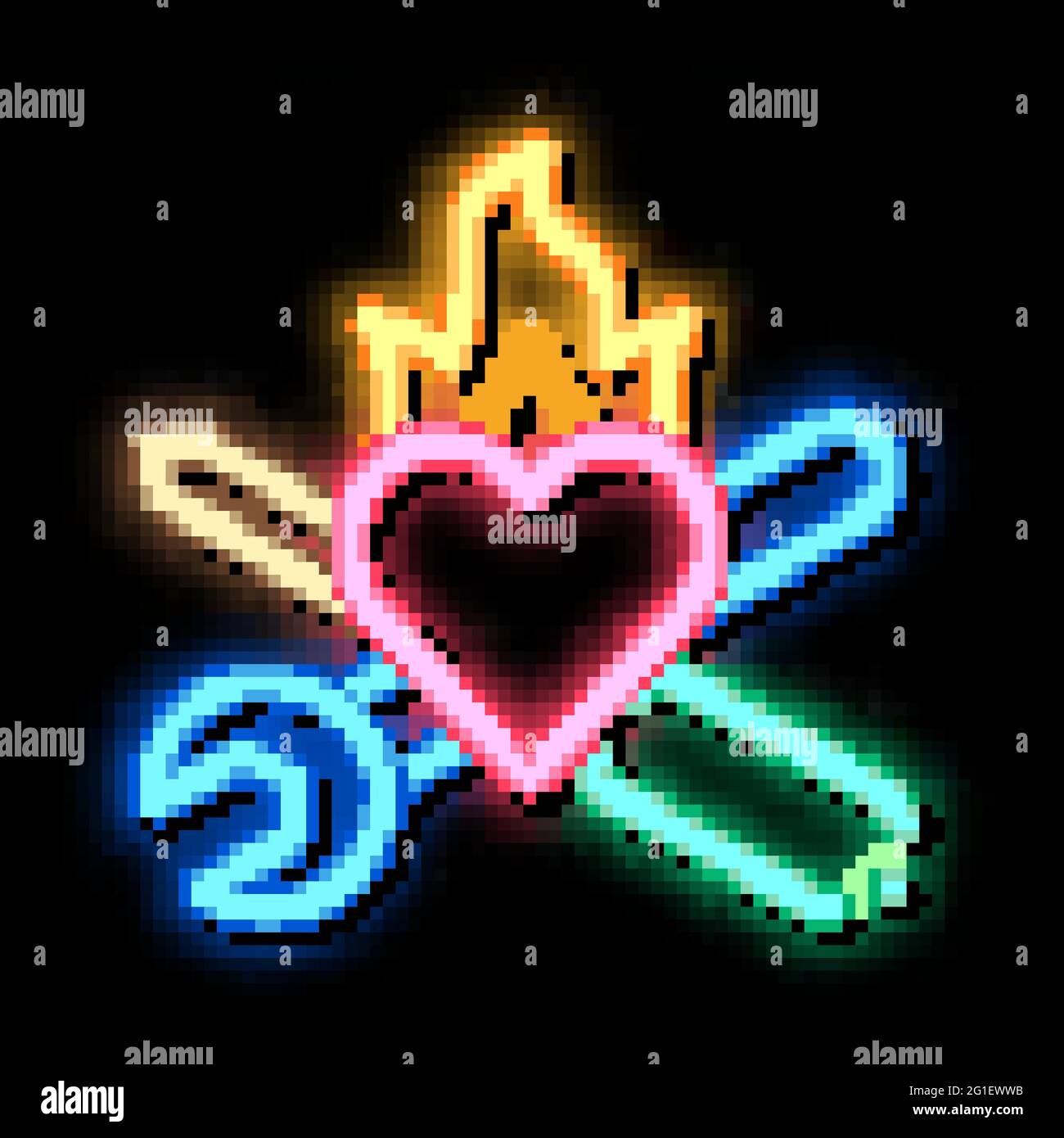 Instrument Heart neon glow icon illustration Stock Vector Image & Art ...