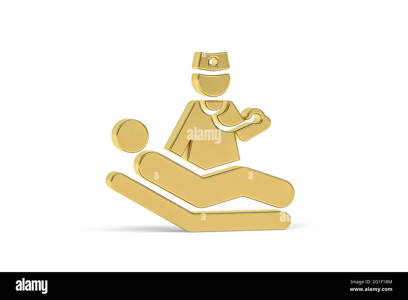 Golden 3d doctor icon Cut Out Stock Images & Pictures - Alamy