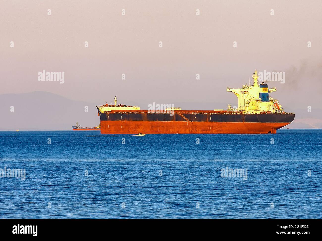 The Empty container freighter ship waiting on Vladivostok, Russia Stock ...