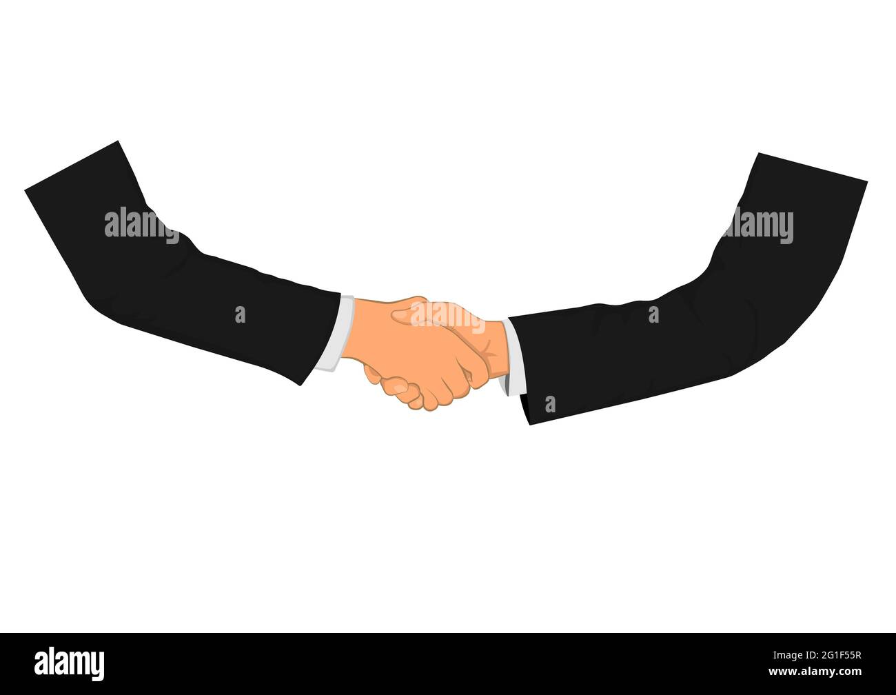 Drawing Graphics two business people shaking hands concept successful ...