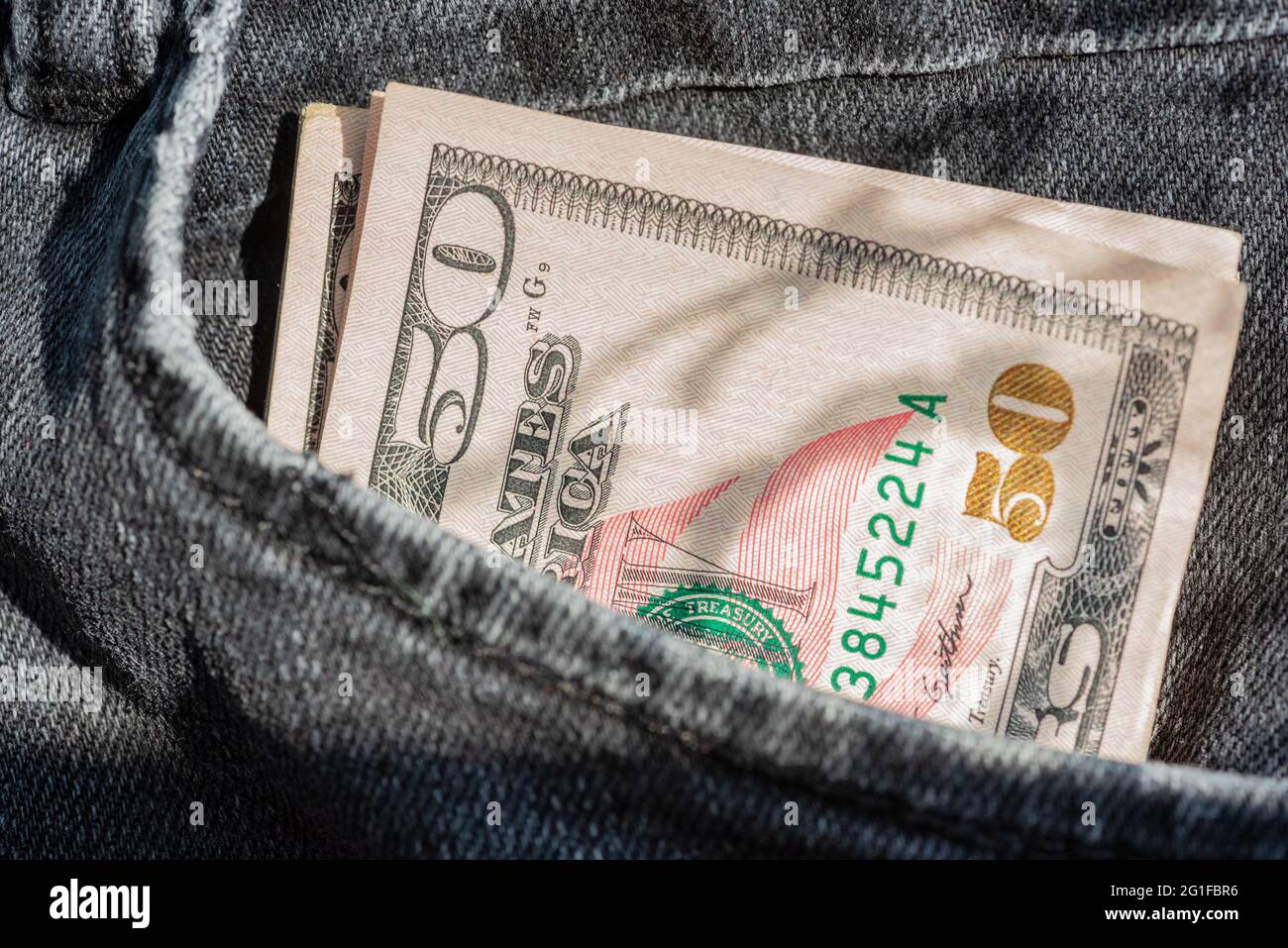 dollar banknotes. money in your pocket. paper money, currency, cash ...