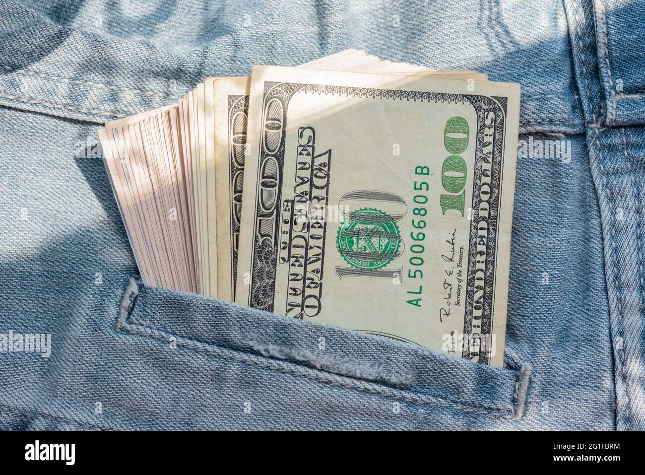 dollar banknotes. money in your pocket. paper money, currency, cash ...