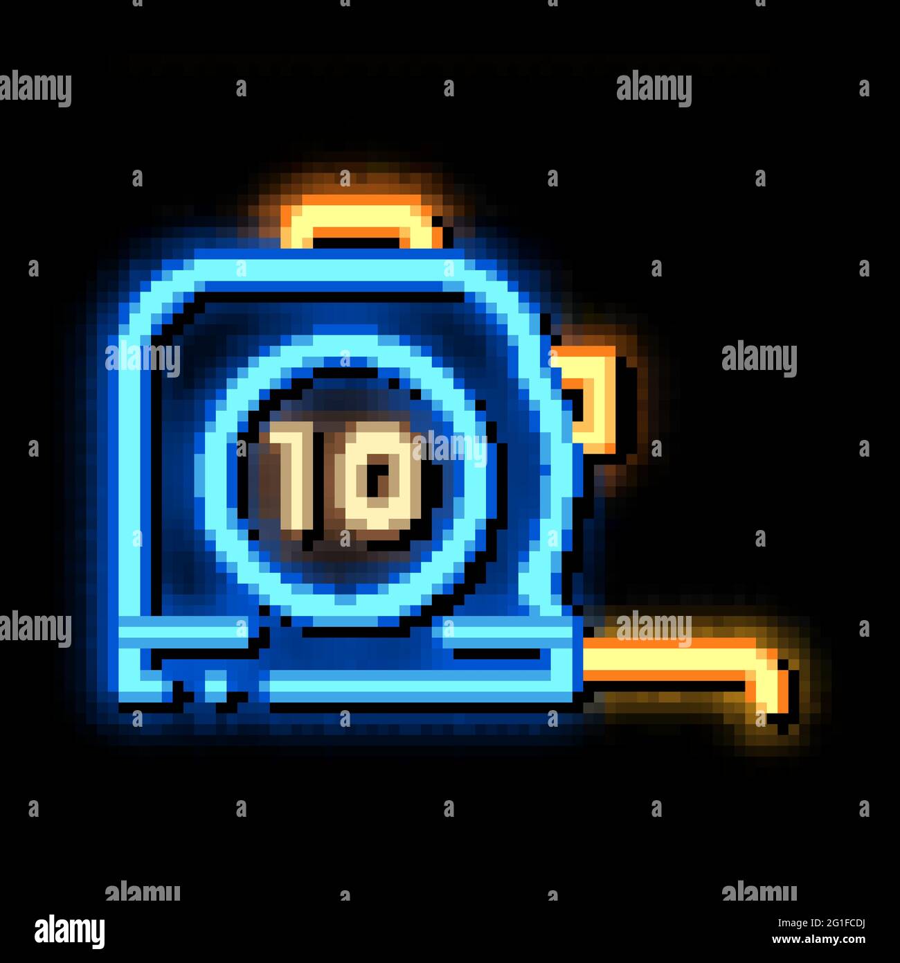 Reel Meter Tool neon glow icon illustration Stock Vector Image & Art ...
