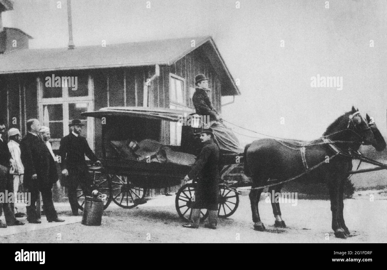 medicine, pandemic diseases, cholera, patient transfer, Hamburg ...