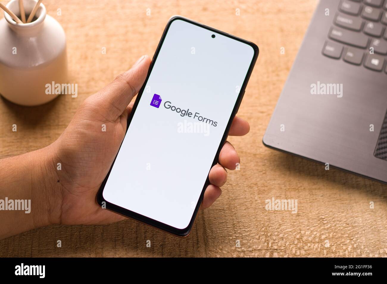 Assam, india - May 29, 2021 : Google Forms logo on phone screen stock ...